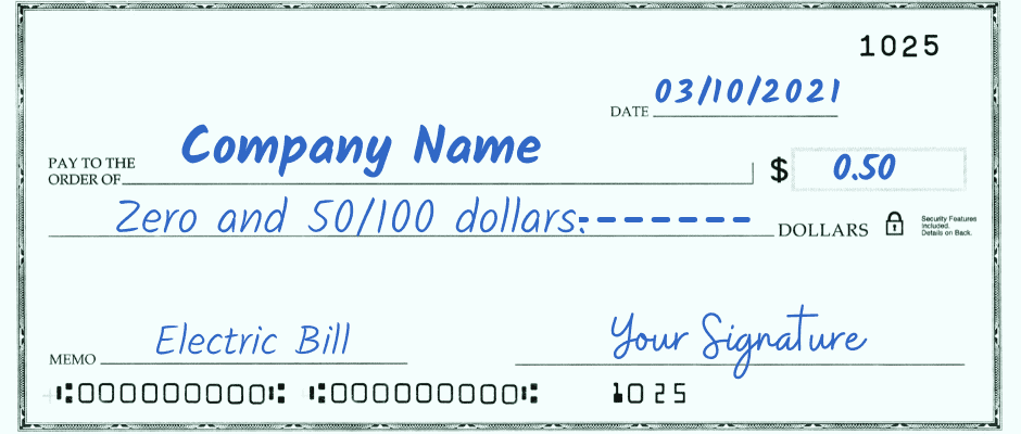 How To Write A Check With Cents One Fine Wallet