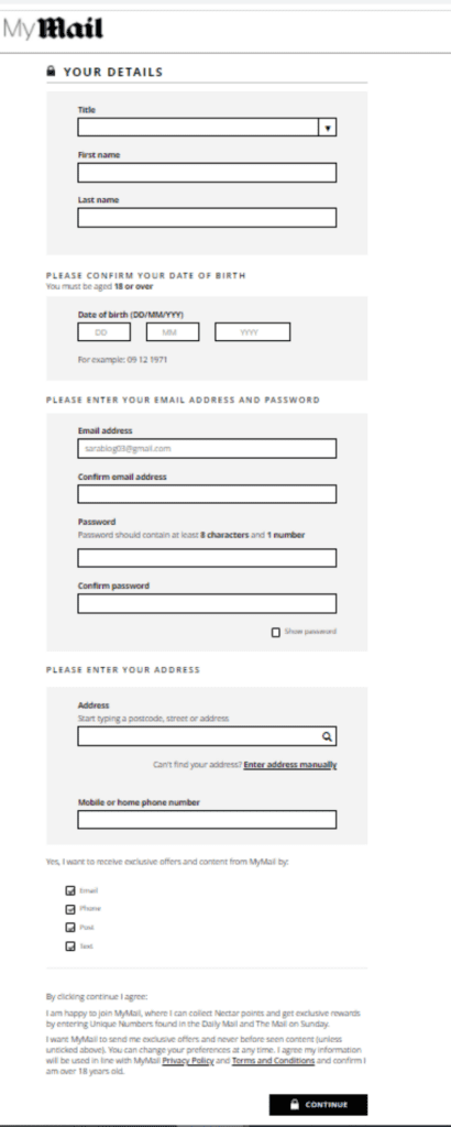 mail rewards login - One Fine Wallet
